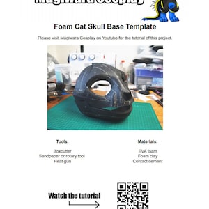 DIGITAL Foam Cat Skull Base for Fursuits - PDF Download - Etsy