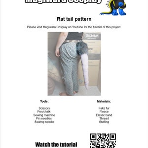 DIGITAL Rat Tail Pattern for Fursuits - PDF Download - Etsy