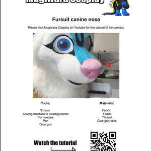 DIGITAL Canine Nose Pattern for Fursuits - PDF Download - Etsy