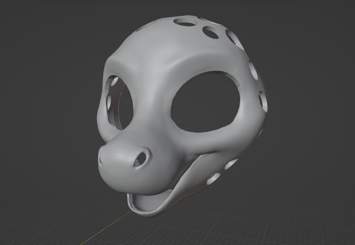 Kemono Dragon 3d-model STL Fursuit Head Base for 3d-printing - Etsy UK