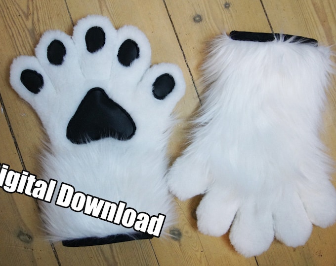 DIGITAL Feral Hand Paw Pattern for Fursuits - PDF Download - Etsy Canada