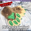 DIGITAL Feral Hand Paw Pattern for Fursuits PDF Download - Etsy