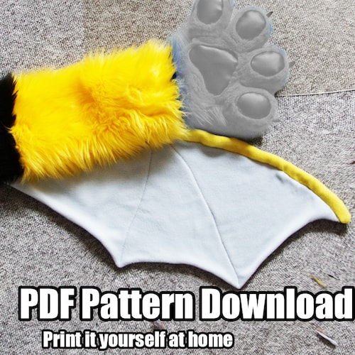 DIGITAL Bat Wing Pattern for Partial Fursuits Short Wings - Etsy