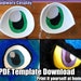 DIGITAL Toony Eye Templates for Fursuits PDF Download | Etsy