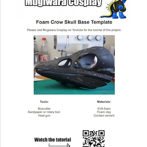 DIGITAL Foam Crow Skull Base for Fursuits - PDF Download - Etsy