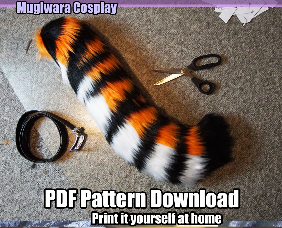 DIGITAL Tiger Tail Pattern for Fursuits & Cosplay PDF - Etsy