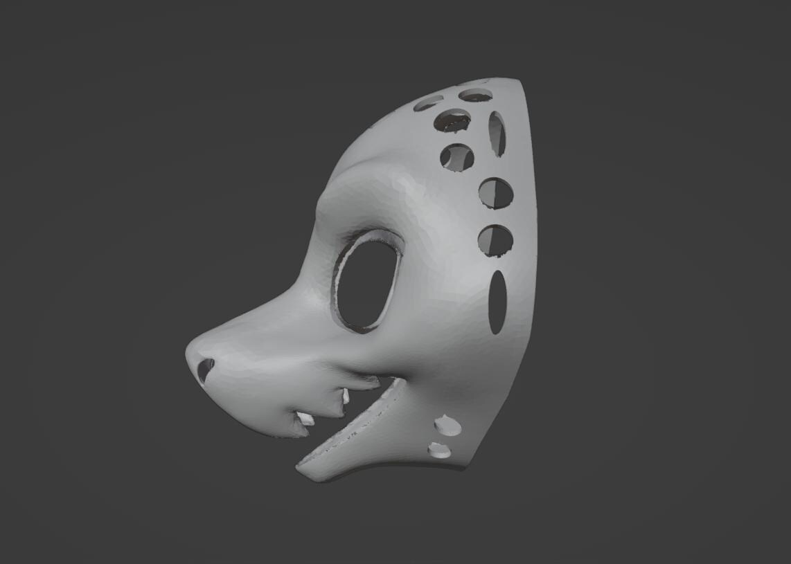 Wickerbeast 3d-model STL Fursuit Head Base for 3d-printing | for Pla ...