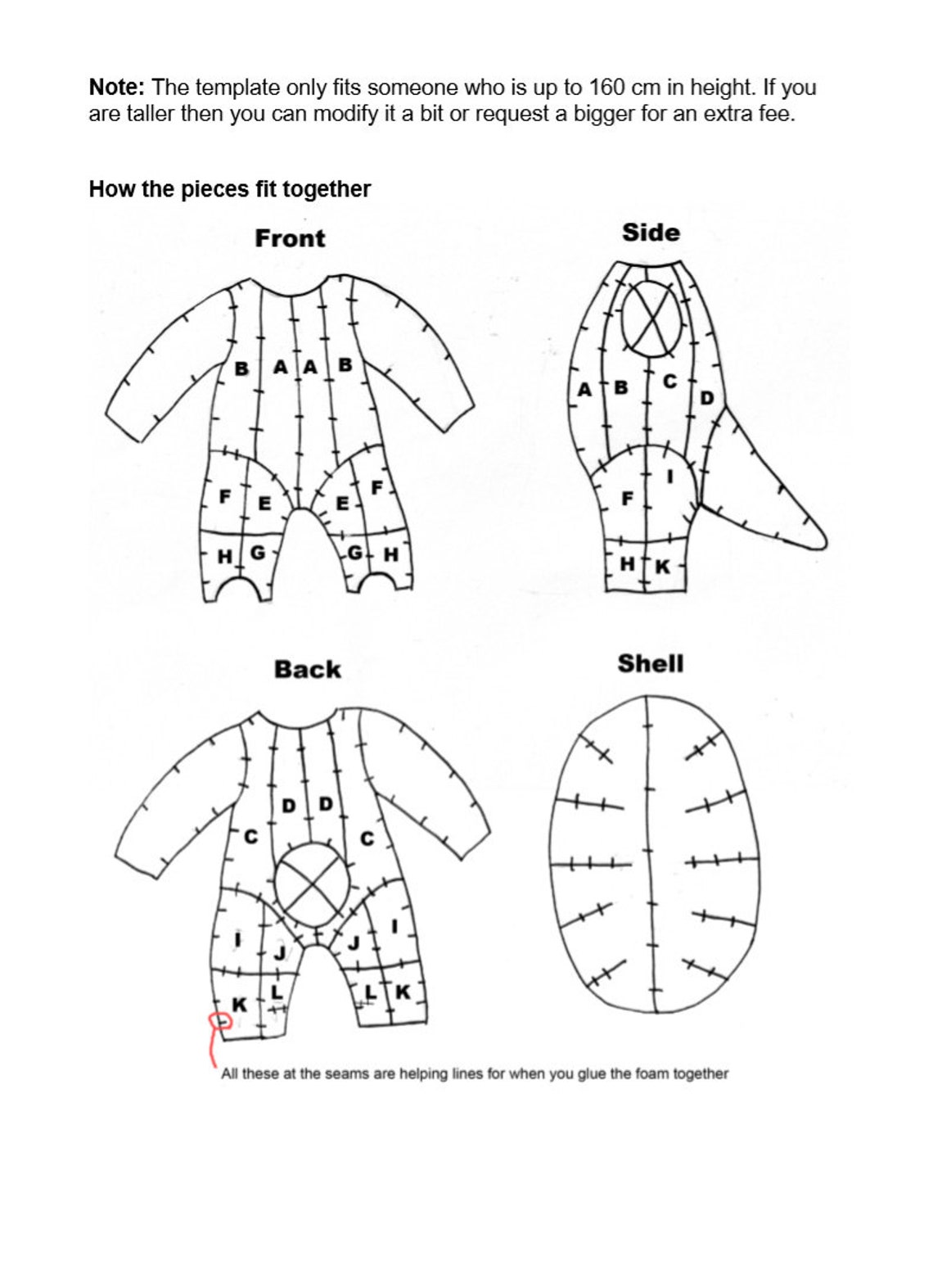 DIGITAL Big Foam Body With Shell Template for Fursuits & - Etsy