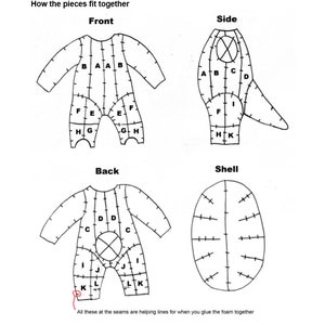 DIGITAL Big Foam Body With Shell Template for Fursuits & Cosplay - PDF ...