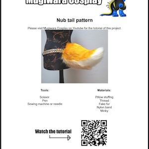 DIGITAL Nub Tail Pattern for Fursuits - PDF Download - Etsy