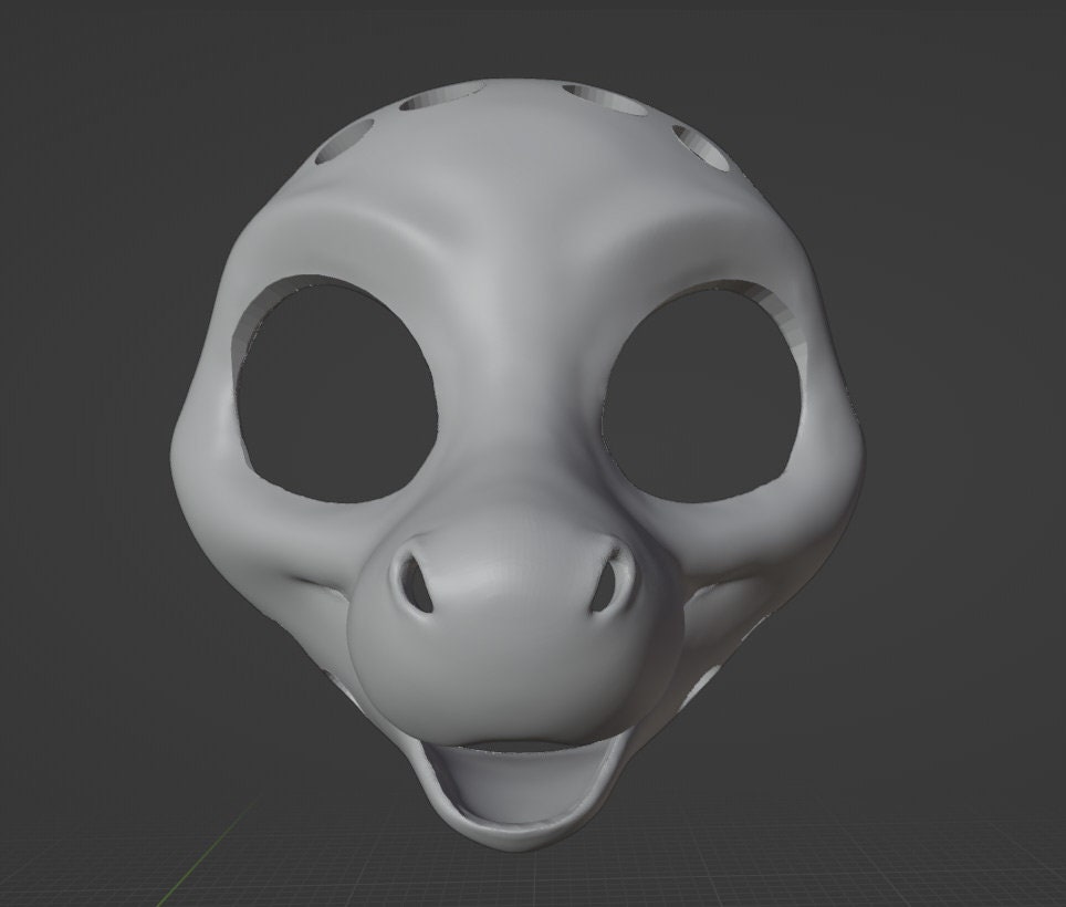 Kemono Dragon 3d-model STL Fursuit Head Base for 3d-printing - Etsy UK