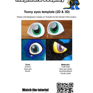 DIGITAL Toony Eye Templates for Fursuits - PDF Download - Etsy