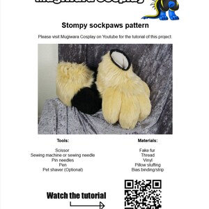 DIGITAL Stompy Sock Paws Pattern for Fursuits - PDF Download - Etsy