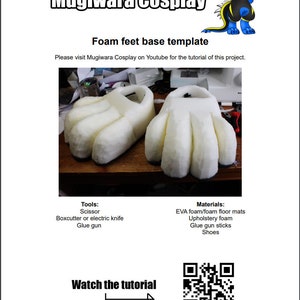 DIGITAL Foam Feet Base Template for Fursuits - PDF Download - Etsy
