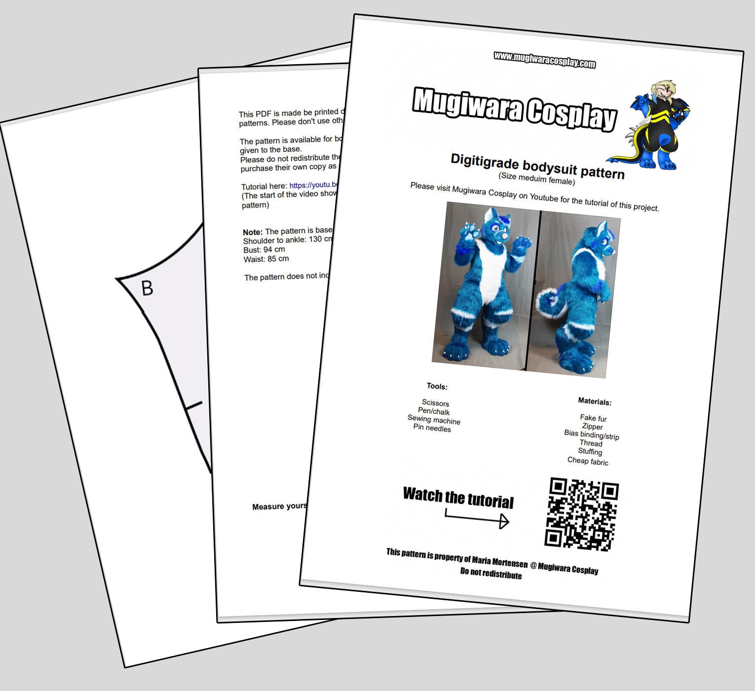 DIGITAL Digitigrade Bodysuit Pattern for Fursuits Sized | Etsy