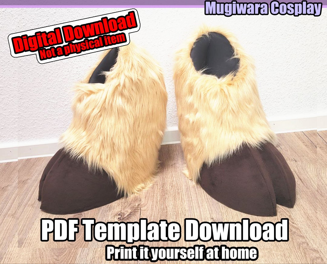 DIGITAL Digitigrade Fursuit Feet Hooves Paws Pattern for Fursuits - PDF ...