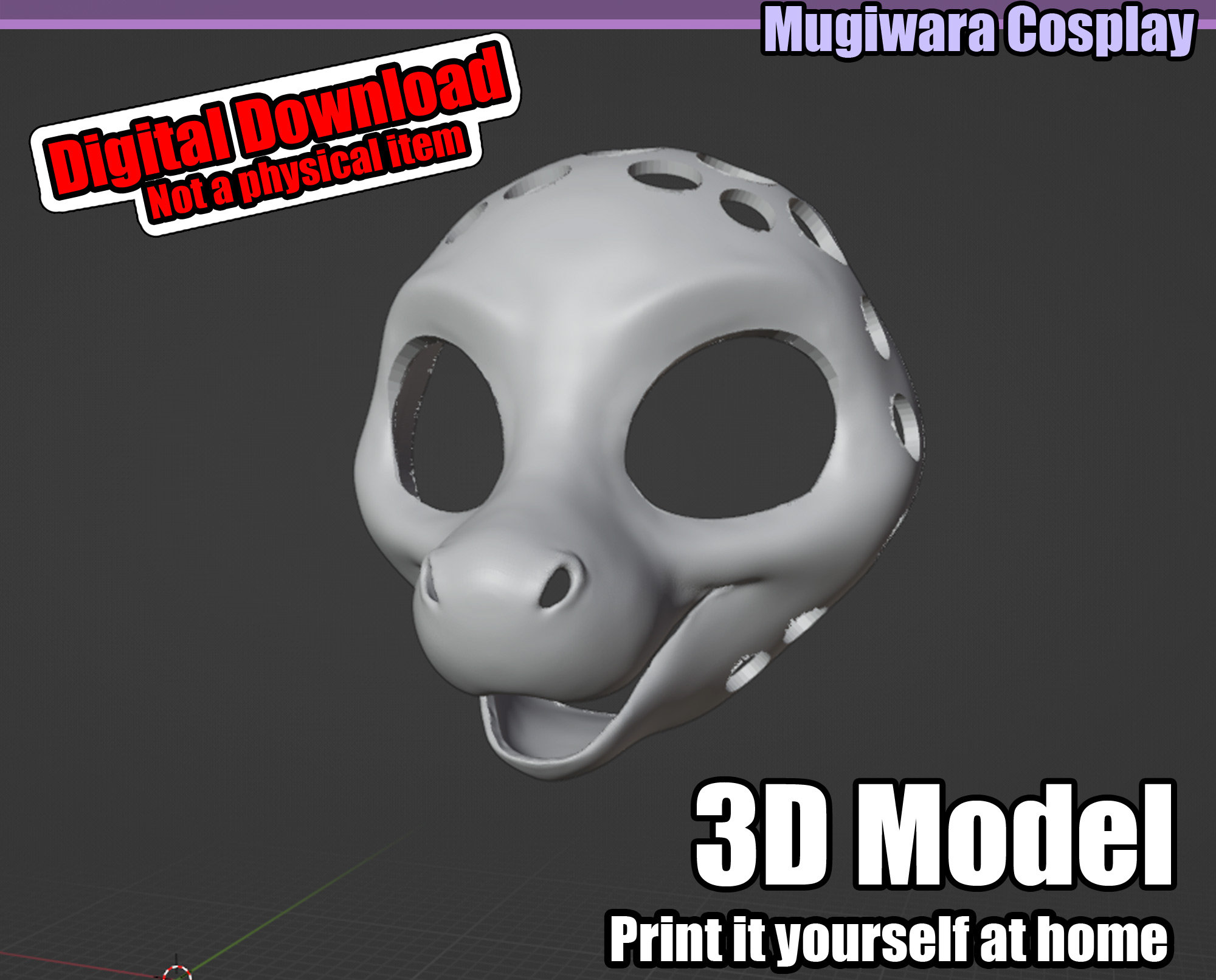 Kemono Dragon 3d-model STL Fursuit Head Base for 3d-printing - Etsy UK