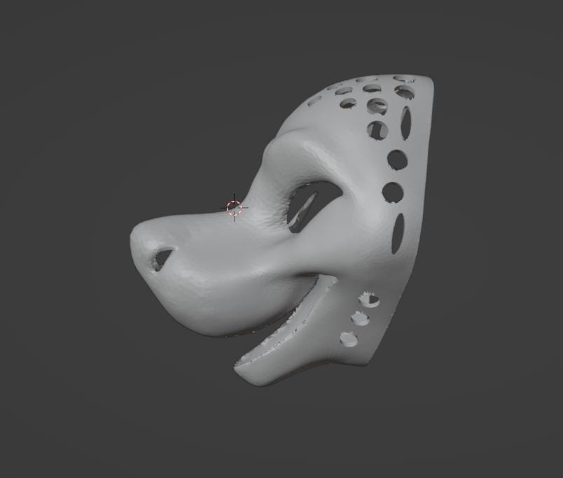 Manokit 3d-model STL Fursuit Head Base for 3d-printing | for Pla/petg ...