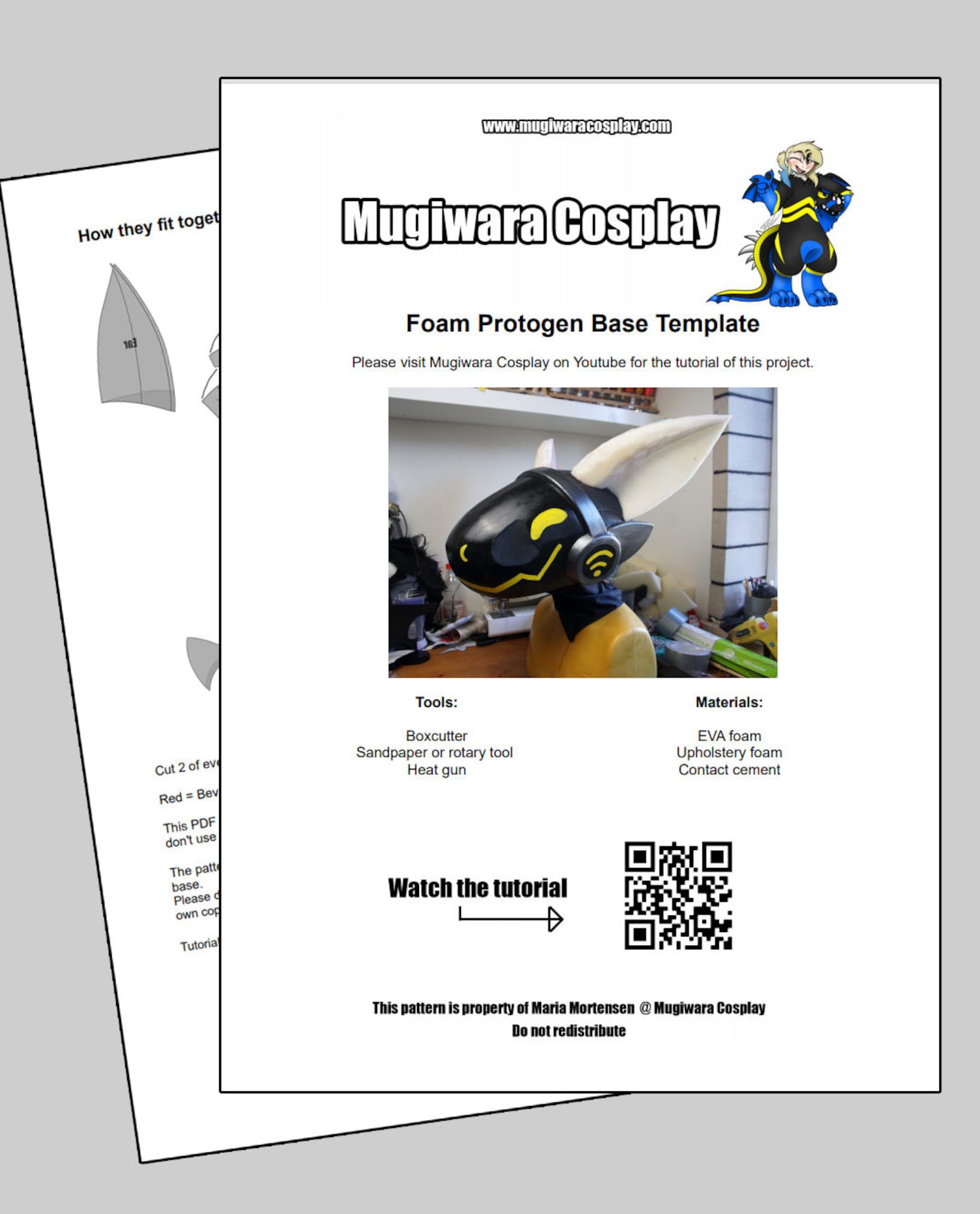 DIGITAL Protogen Head Base Template for Fursuits PDF - Etsy UK