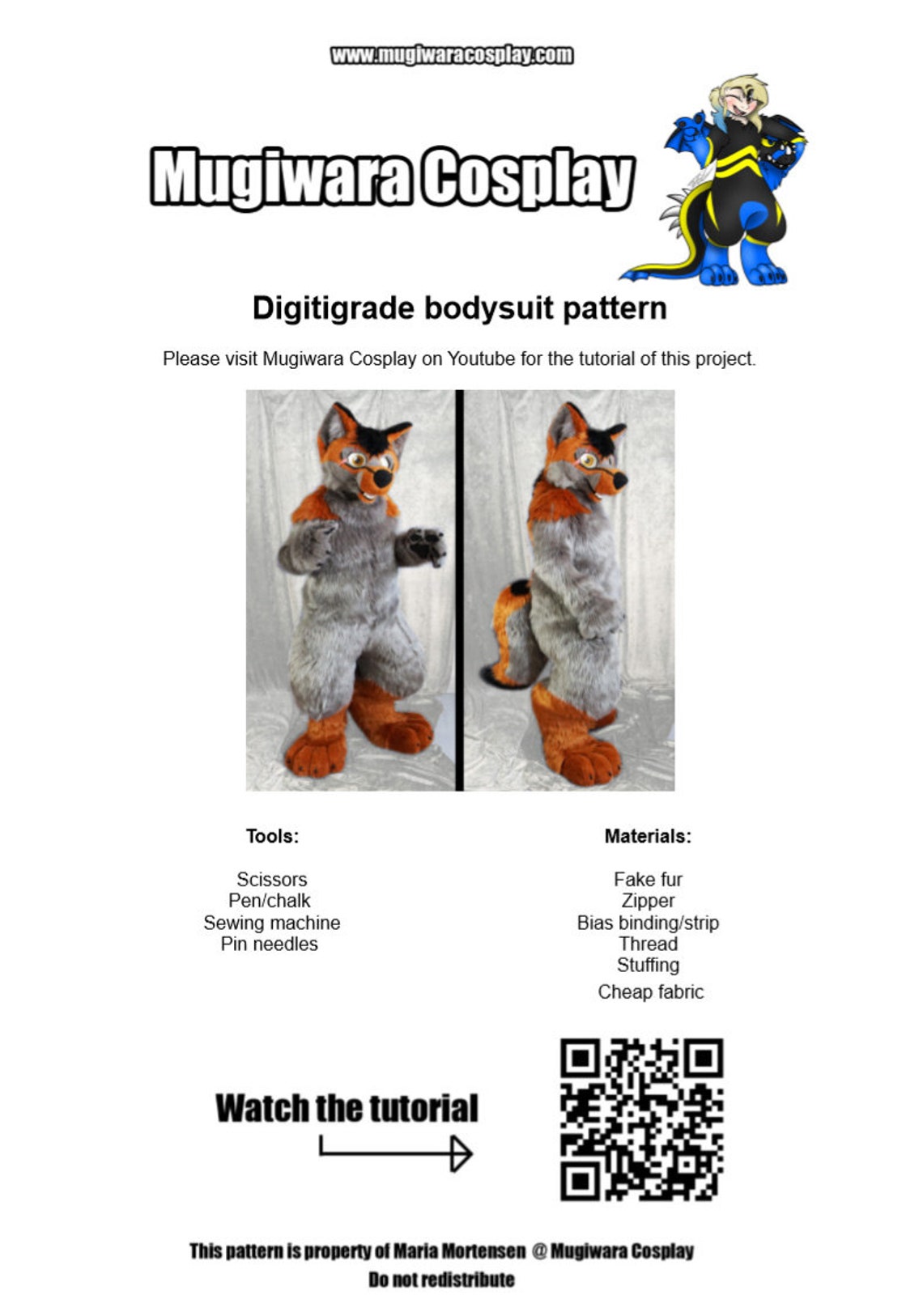 DIGITAL Digitigrade Bodysuit Pattern for Fursuits PDF - Etsy