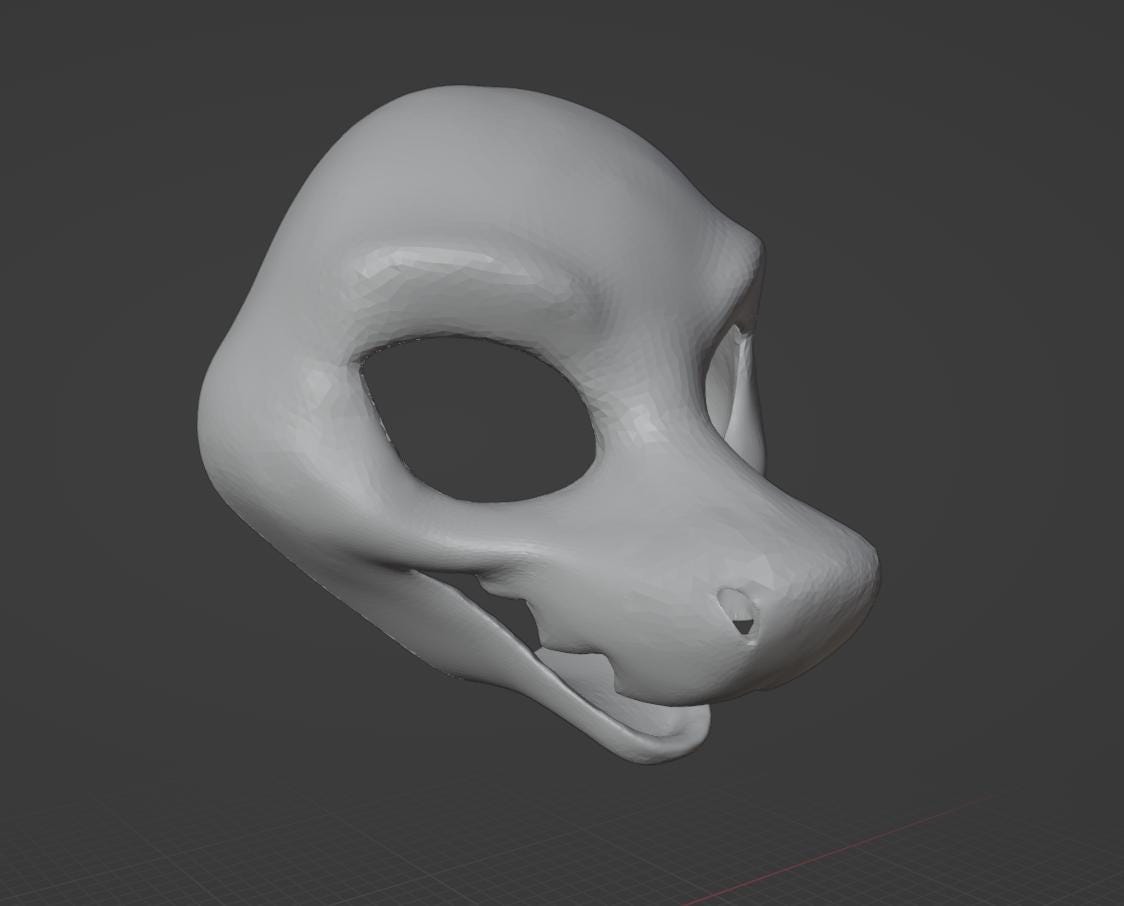 Wickerbeast 3d-model STL Fursuit Head Base for 3d-printing | for Pla ...