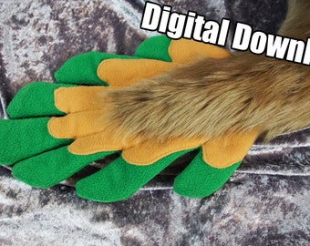 DIGITAL Wickerbeast Hand Paw Pattern for Fursuits PDF - Etsy