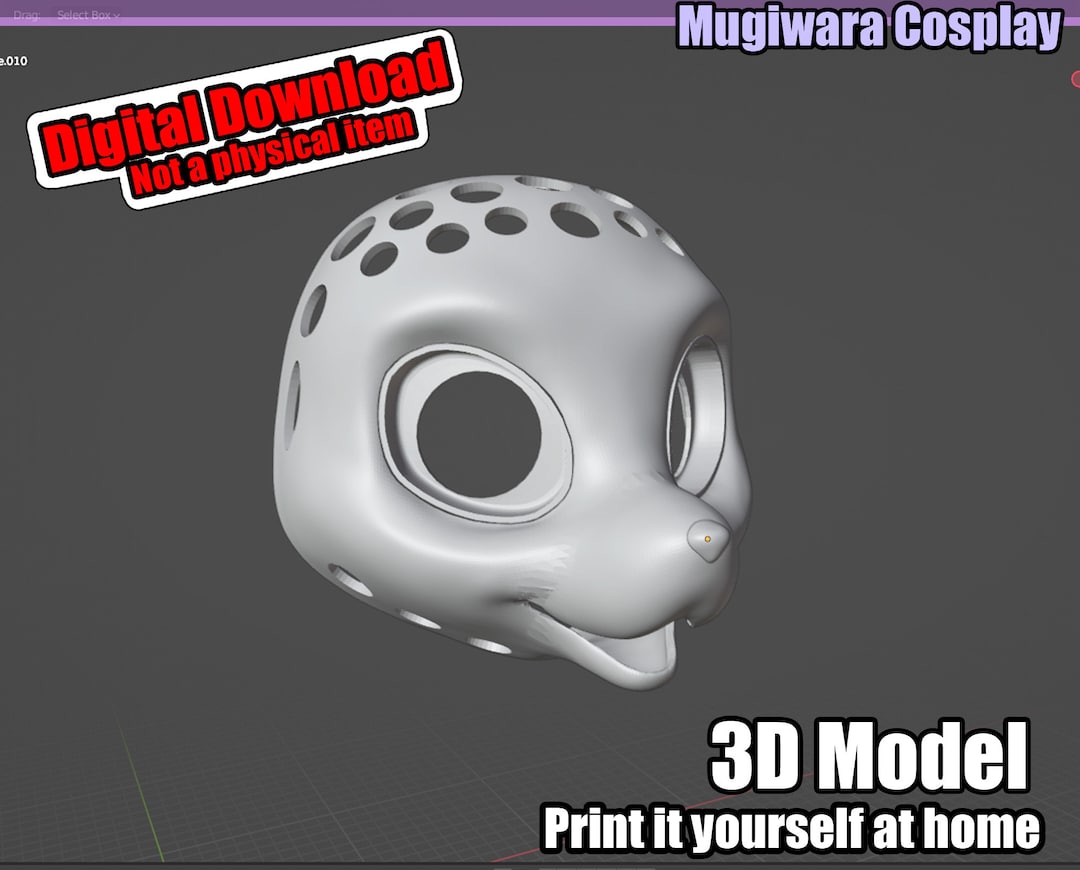 Kemono Fox 3d-model STL Fursuit Head Base for 3d-printing - Etsy