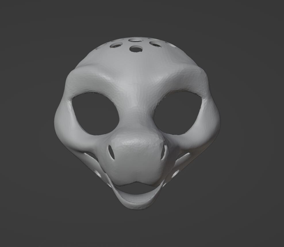 Wickerbeast 3d-model STL Fursuit Head Base for 3d-printing | for Pla ...