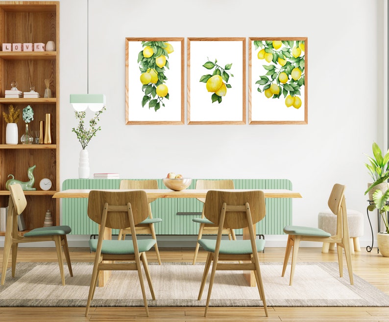 Botanical Prints Printable Poster Kitchen Wall Decor Modern - Etsy