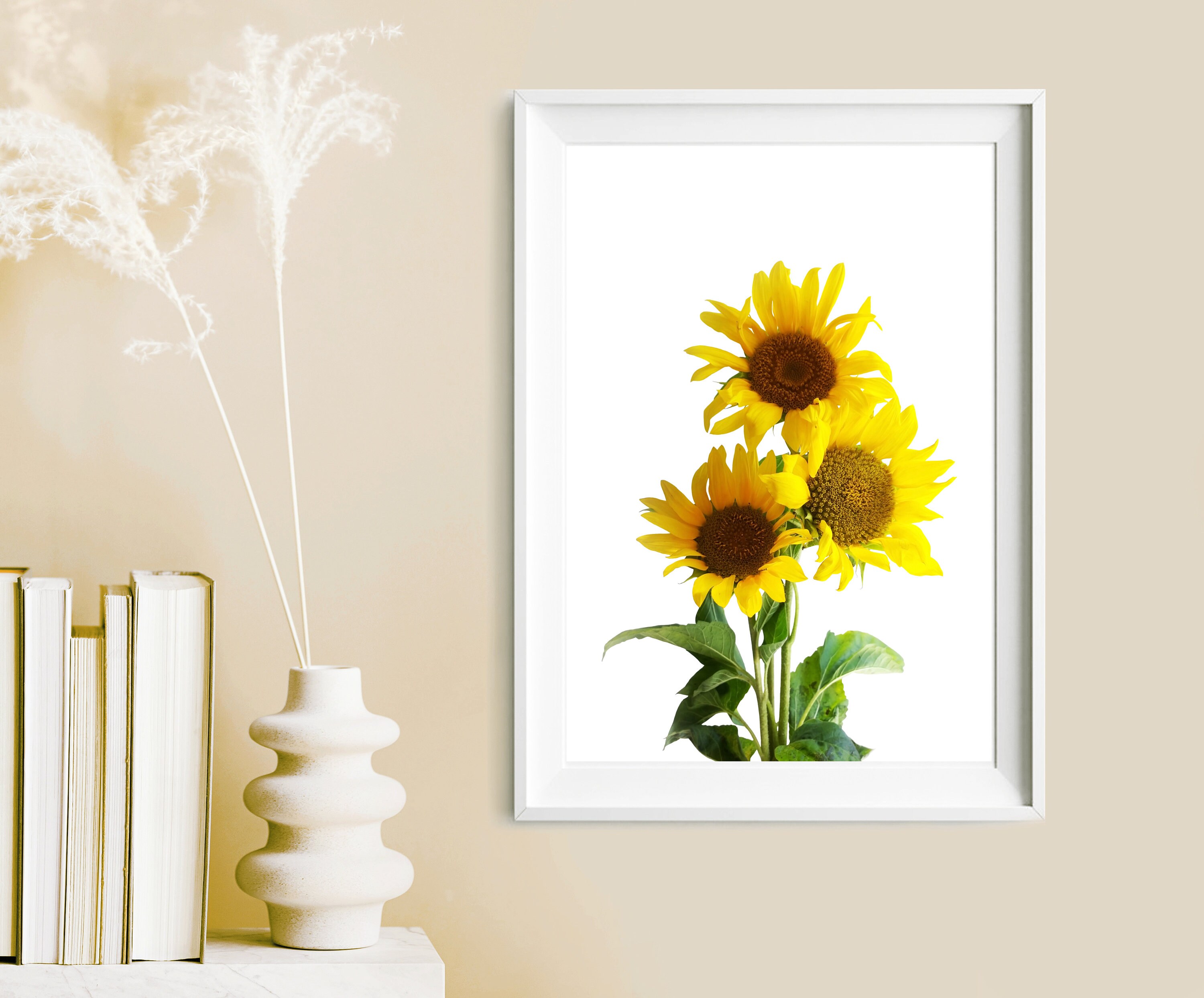 Sunflower Prints Printable Poster Floral Wall Art Modern Art - Etsy