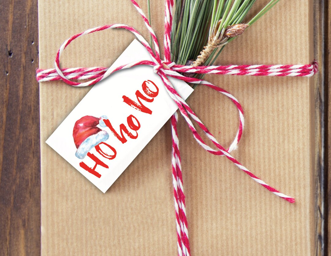 Ho Ho Ho, Christmas Gift Tag, Set of 10 - Etsy