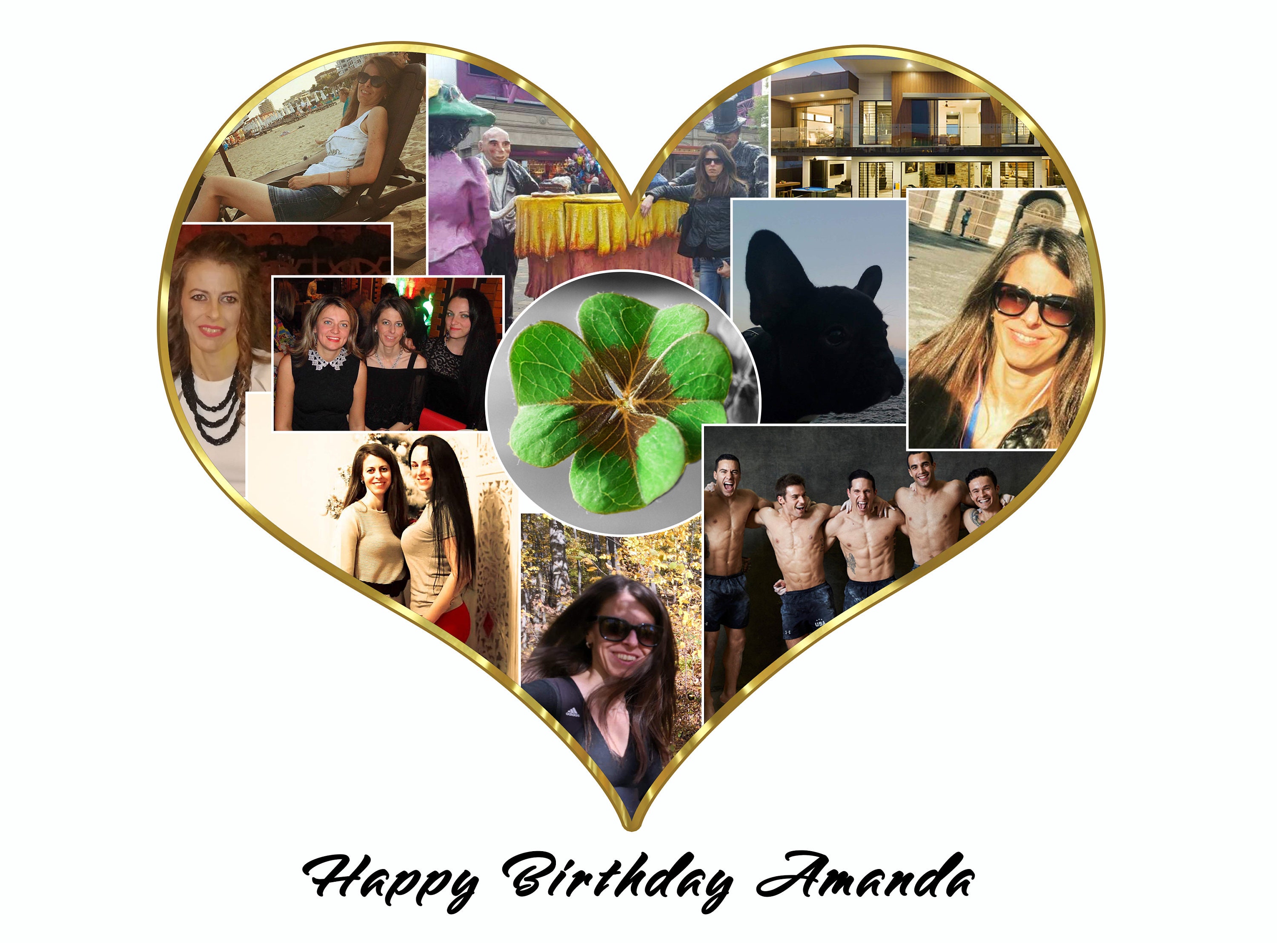 Personalized Family Heart Photo Collage Custom Family Heart - Etsy