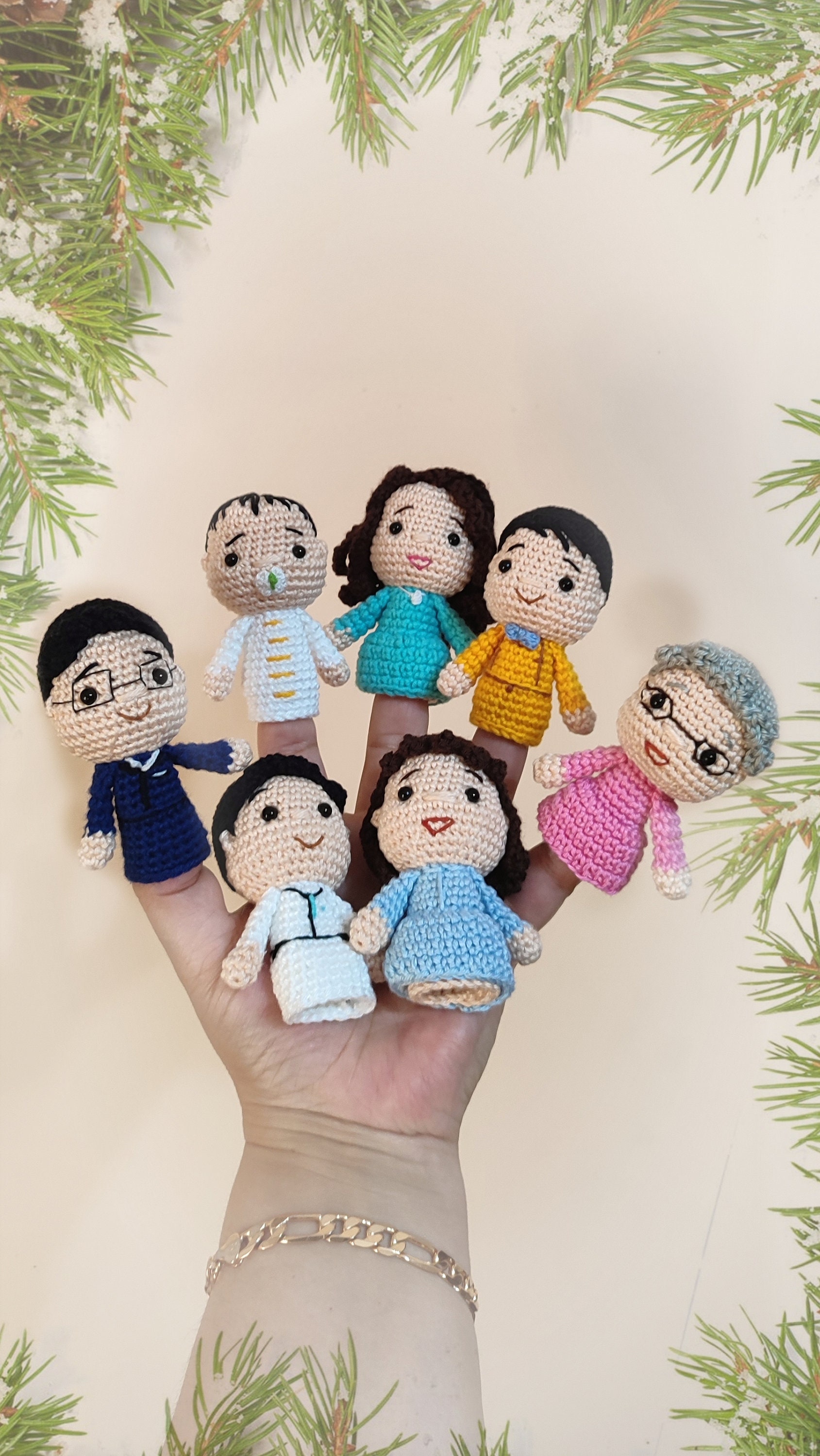 Personalized Family Finger Puppets: Custom Crochet Educational Toys - Etsy