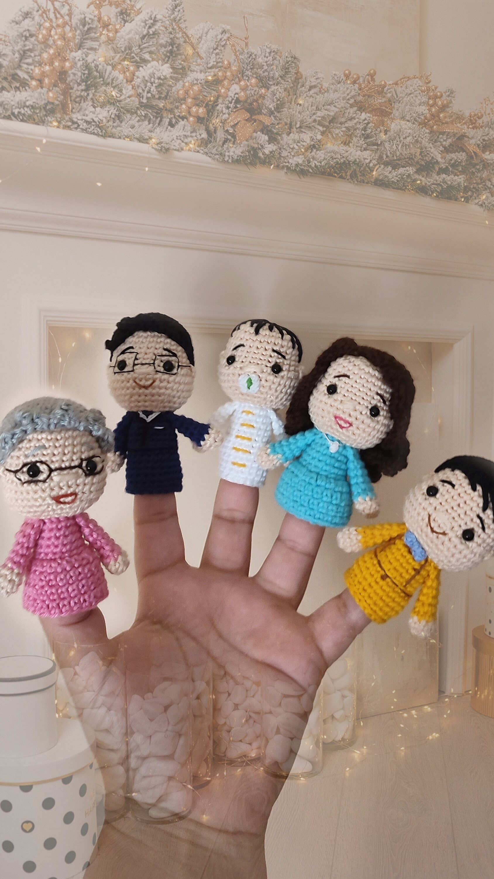 Personalized Family Finger Puppets: Custom Crochet Educational Toys - Etsy