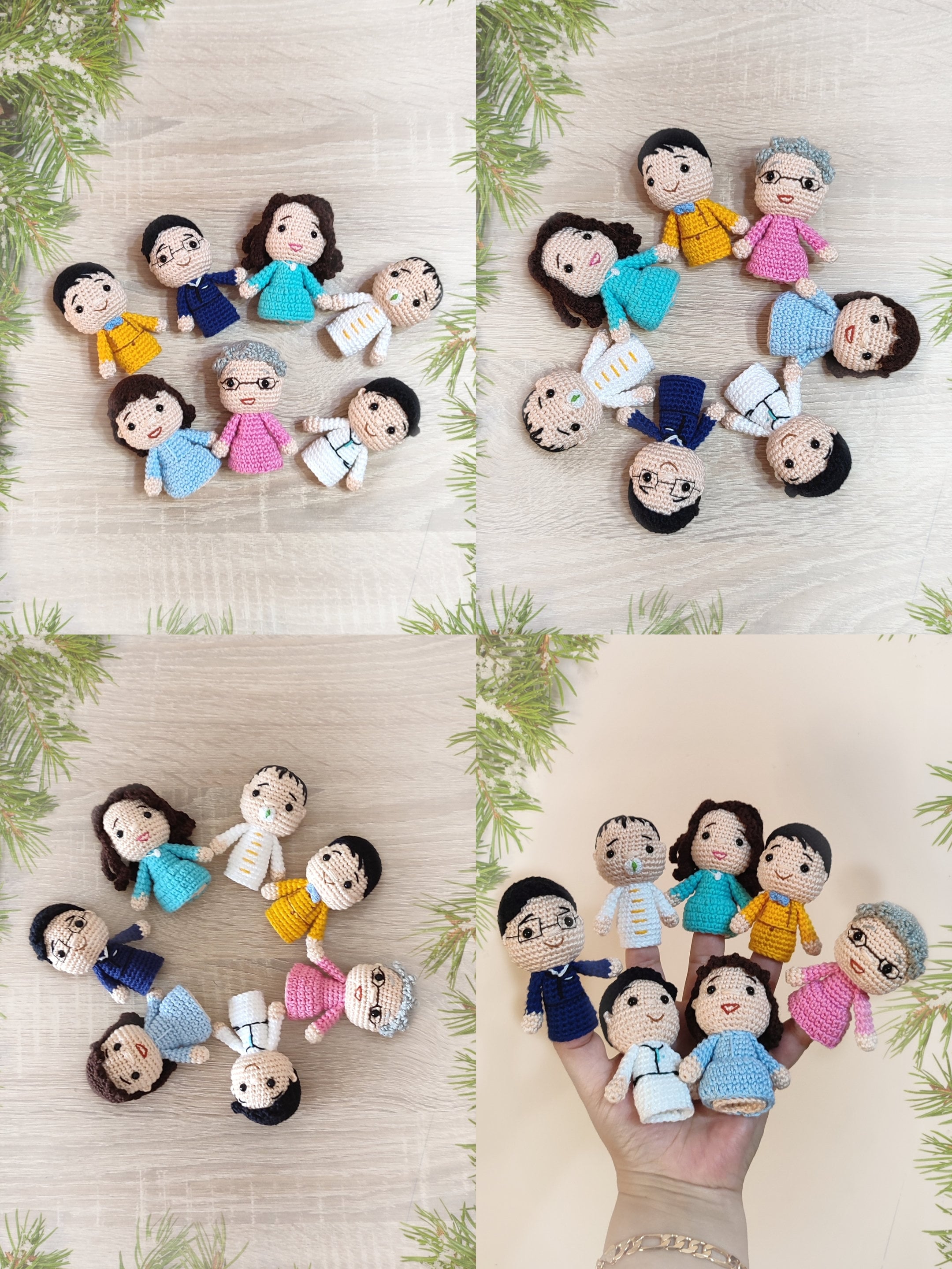Personalized Family Finger Puppets: Custom Crochet Educational Toys - Etsy