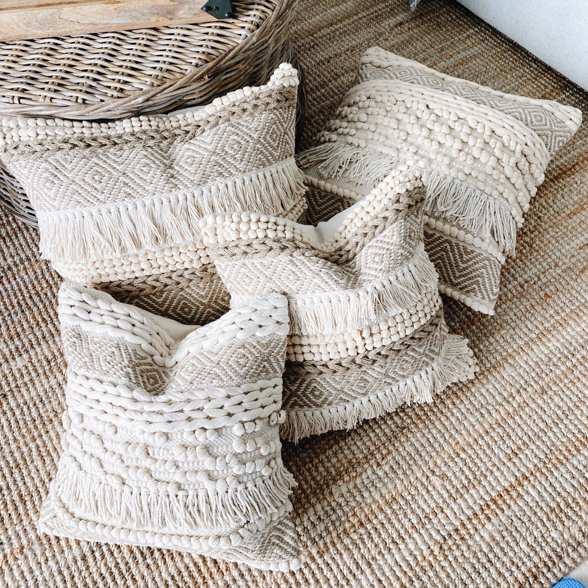 Handwoven Bohemian Pillow Boho Pillow Cover Fringe Bohemian - Etsy