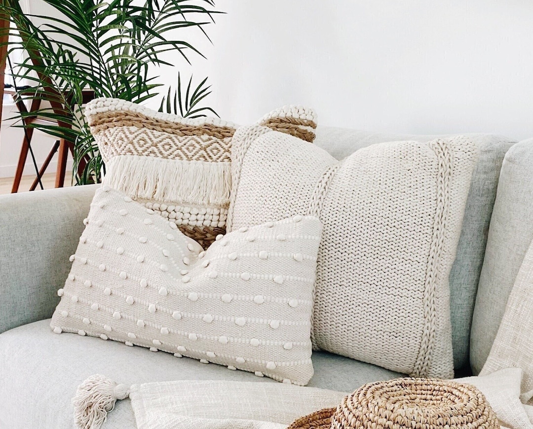 Boho Throw Pillows Combo Set3 Pillows Pillows Combo Neutral Sofa Pillow Combination Boho