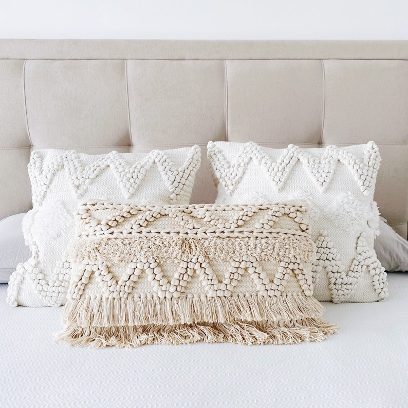 Bohemian Pillow Cover Bohemian Fringe Pillow Boho Throw - Etsy