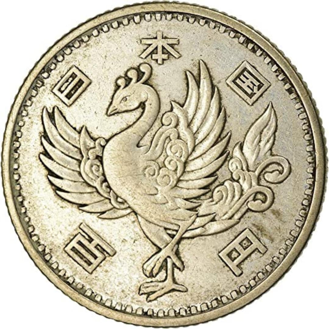 1957 -1958 Silver Japanese 100 Yen Circulated Rising Phoenix Coin - Etsy