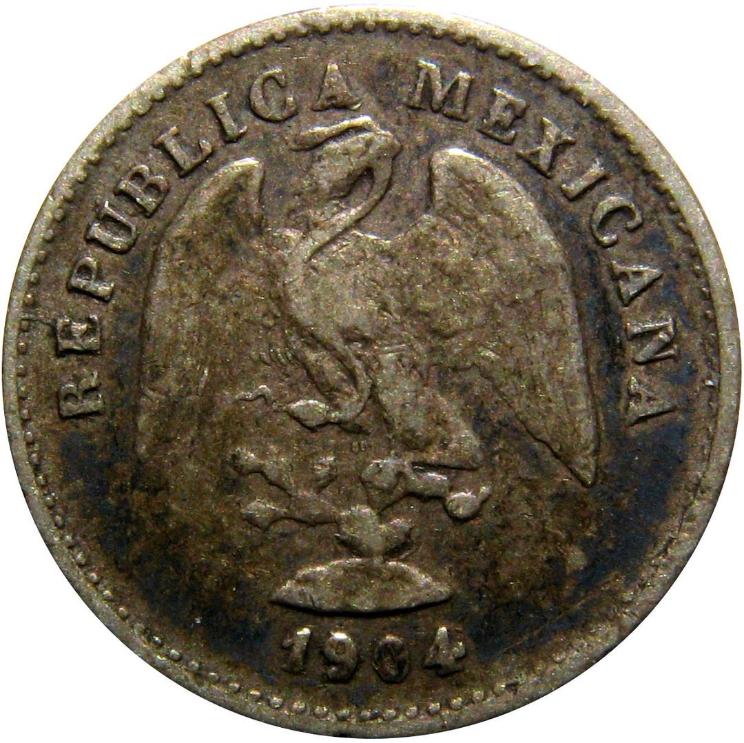 1898-1905 5 Centavos Mexican Silver Coin. Federal Republic Issue ...