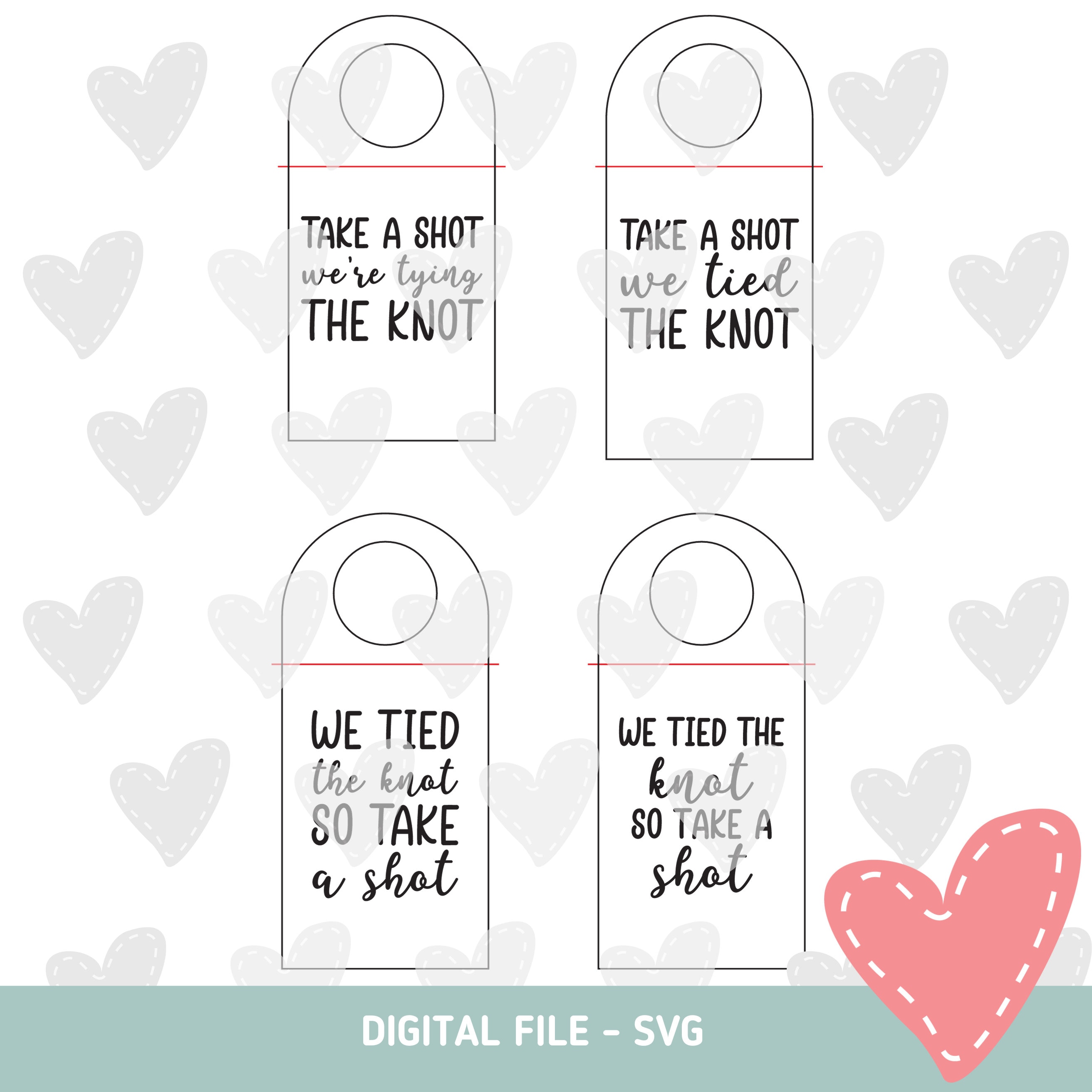 Take A Shot We Tied the Knot SVG, Cricut Project, Wedding Favor Tag - Etsy