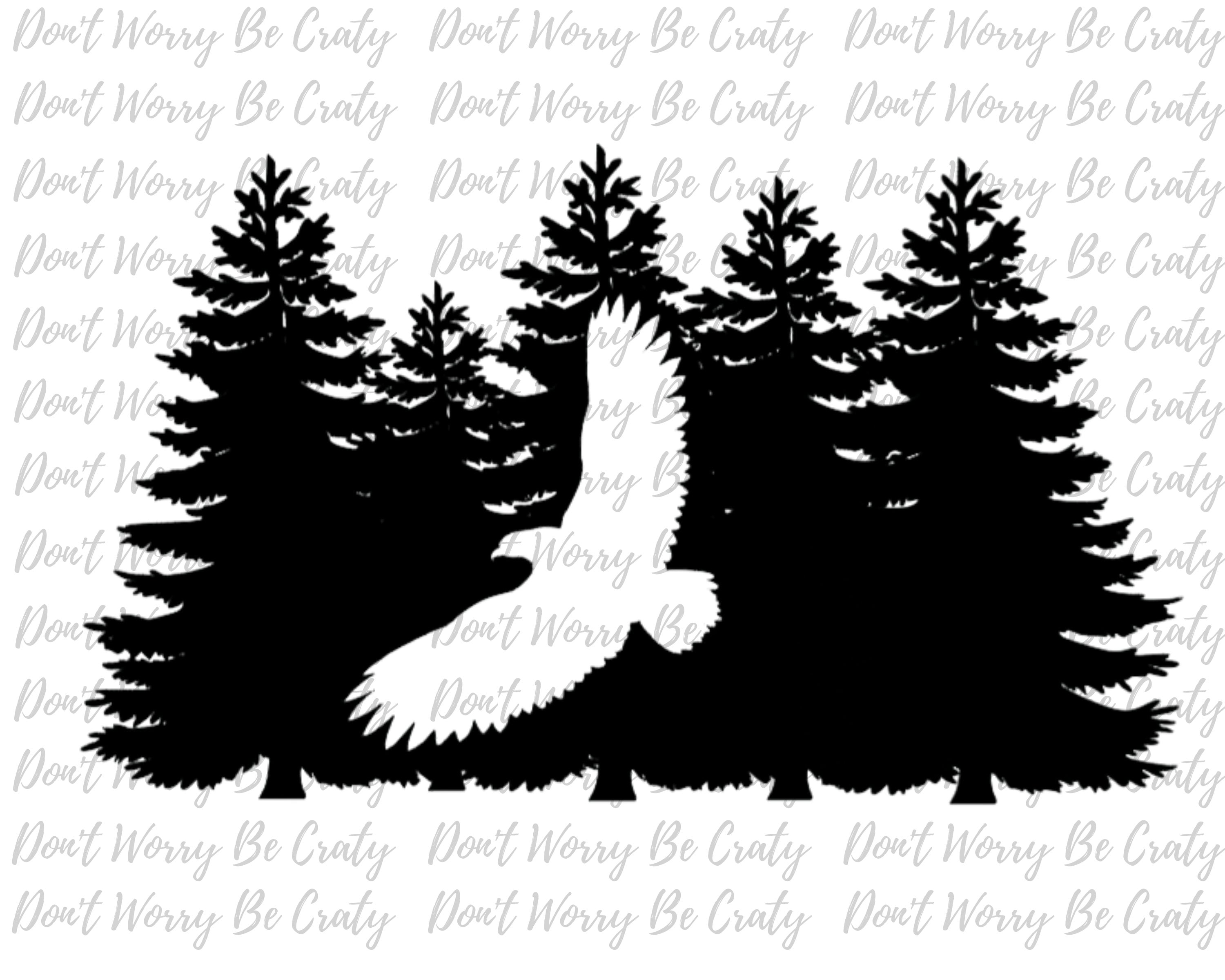 Eagle and Tree Svg Cut File, Eagle Svg, Eagle and Trees Decal Design ...