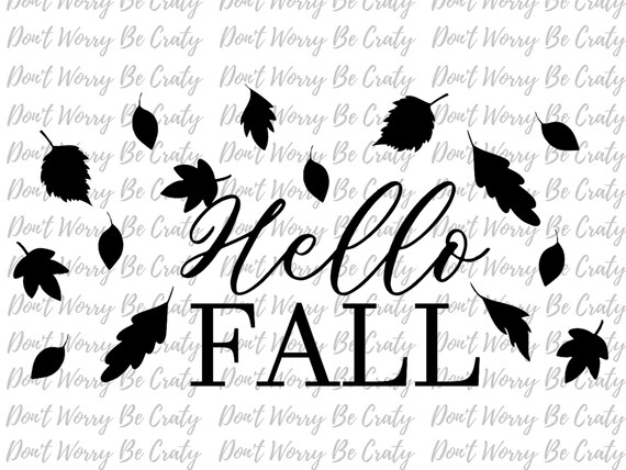 Hello Fall Vinyl Decal Fall Vinyl Decal Hello Fall Decal - Etsy