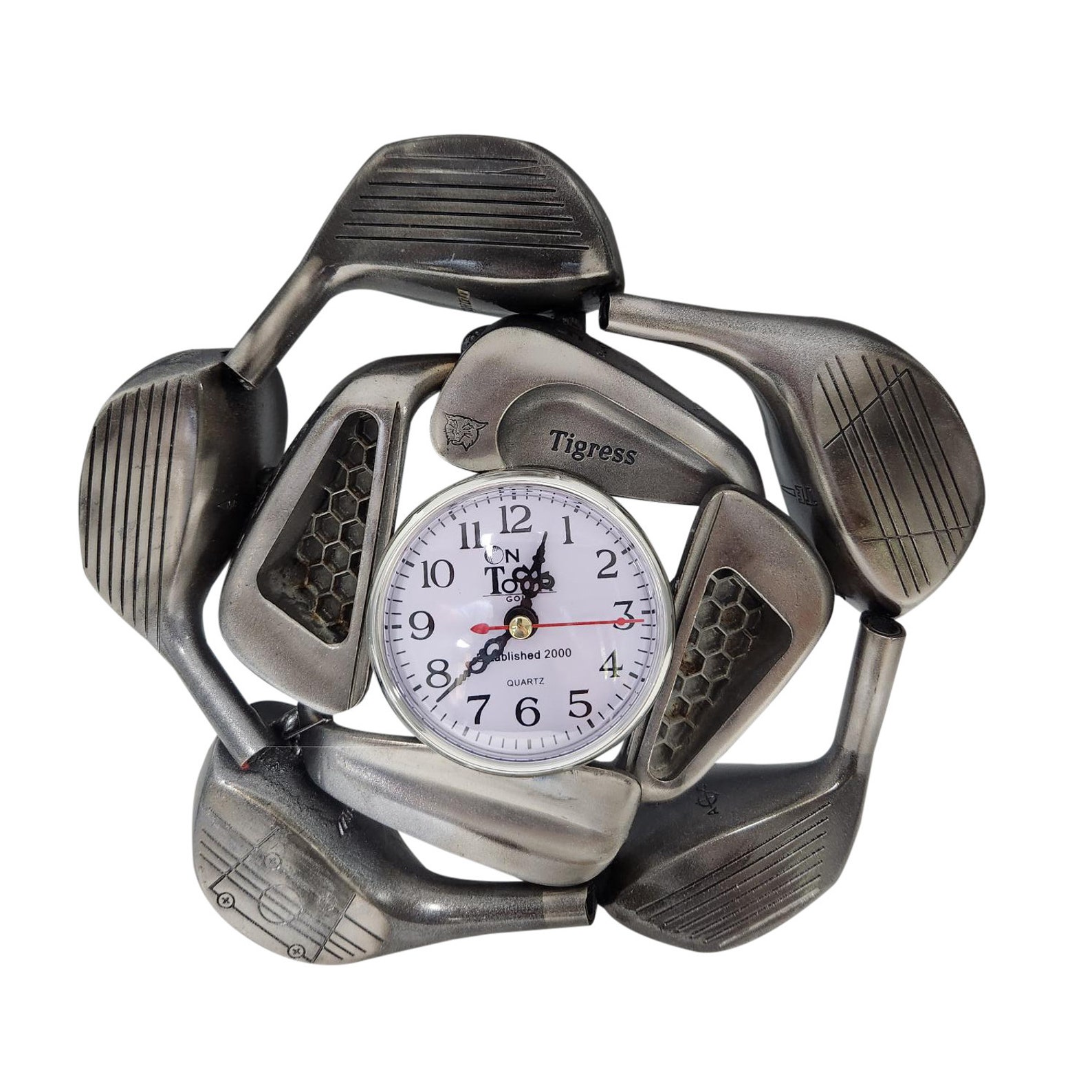 Golf Club Clock - Metal Drivers and Irons - Etsy
