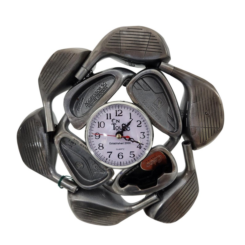 Golf Club Clock - Metal Drivers and Irons - Etsy
