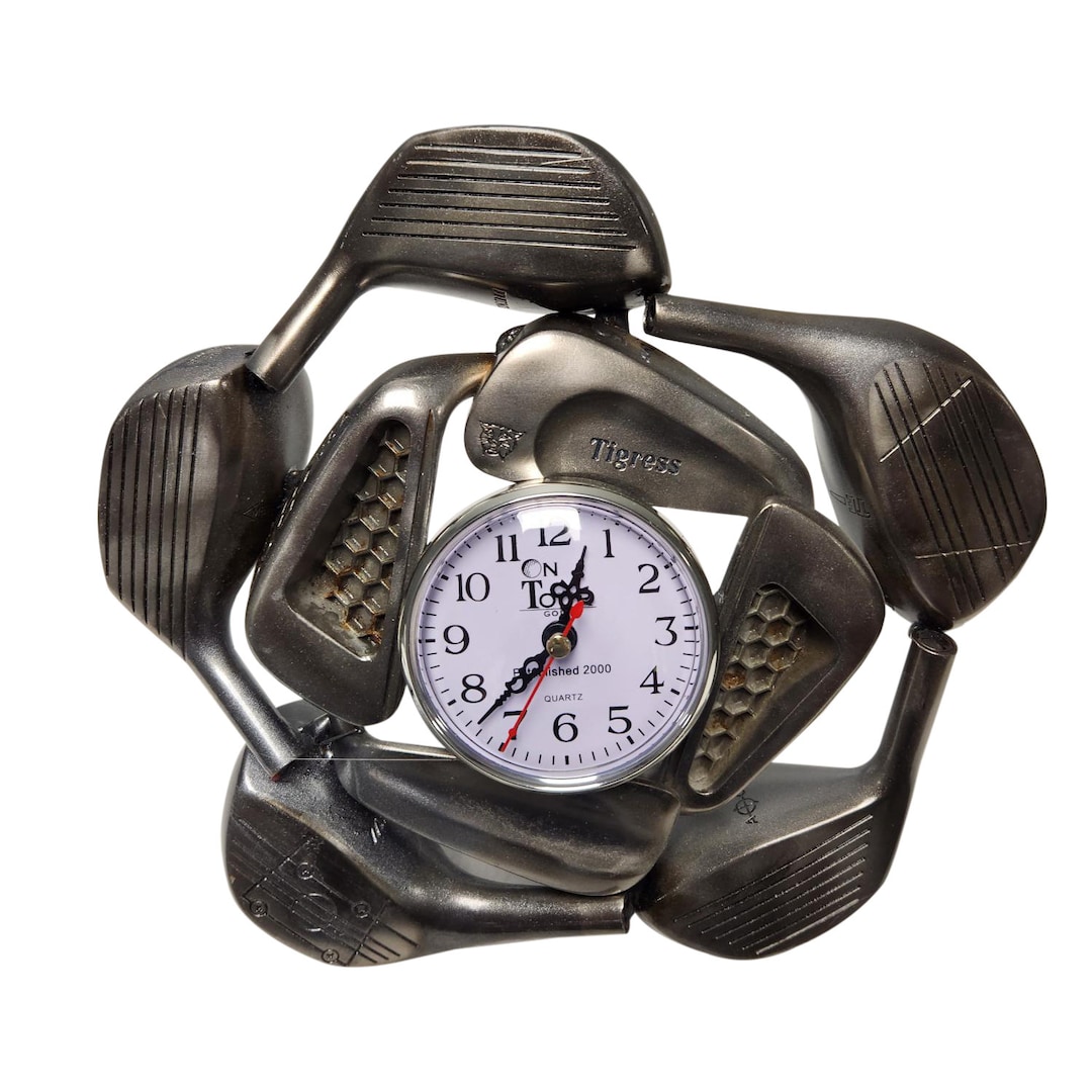 Golf Club Clock - Metal Drivers and Irons - Etsy