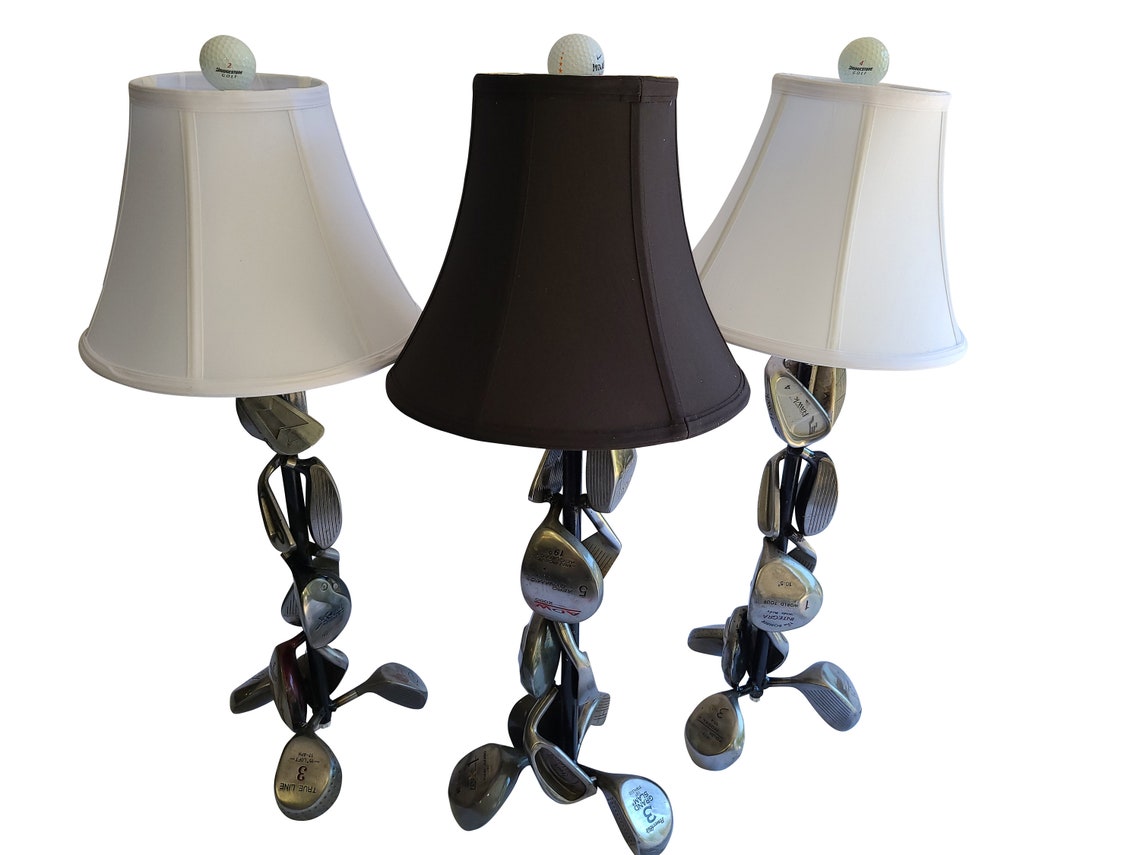 Golf Club Table Lamp Lamp Made From Recycled Vintage Golf Clubs Welded ...