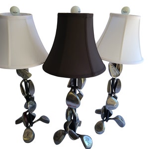 Golf Club Table Lamp - Lamp Made From Recycled Vintage Golf Clubs ...