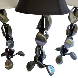 Golf Club Table Lamp - Lamp Made From Recycled Vintage Golf Clubs ...