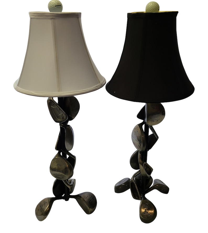 Golf Club Table Lamp Lamp Made From Recycled Vintage Golf Clubs Welded ...